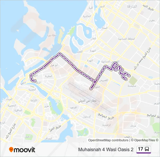 طريق17: الجداول والمواقف والخرائط - Muhaisnah 4 Wasl Oasis 2 (محدث)