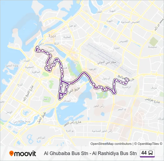 44 Route: Schedules, Stops & Maps - Al Rashidiya Bus Stn (Updated)