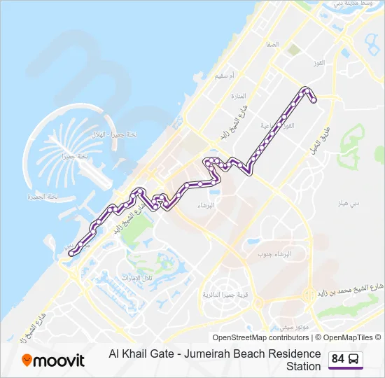 84 Route: Schedules, Stops & Maps - Al Quoz Al Khail Gate (Updated)