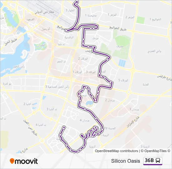 36B Route: Schedules, Stops & Maps - Silicon Oasis (Updated)