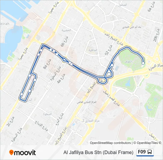 F09 Route: Schedules, Stops & Maps - Al Jafiliya Bus Station (Dubai ...