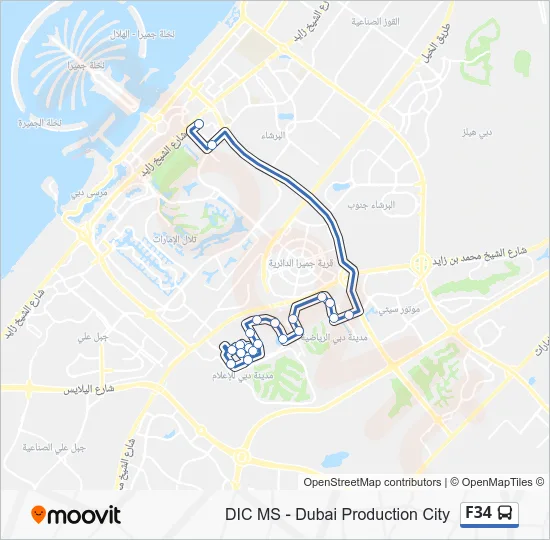 F34 Route: Schedules, Stops & Maps - Dubai Internet City Metro Station ...