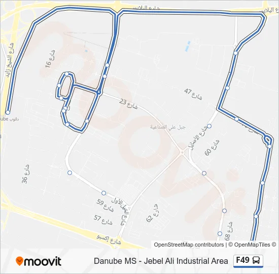 F49 Route: Schedules, Stops & Maps - Jebel Ali Industrial Area (Updated)