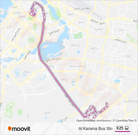 X25 Route: Schedules, Stops & Maps - Al Karama Bus Stn (Updated)