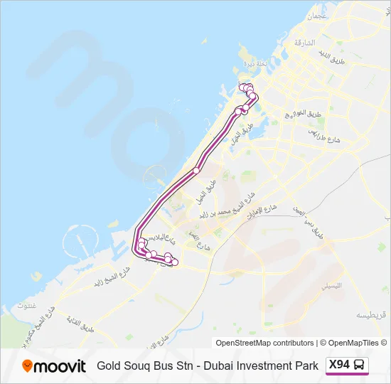 X94 Route: Schedules, Stops & Maps - Gold Souq Bus Station (Updated)