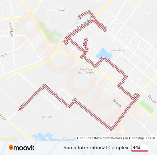 443 Route: Schedules, Stops & Maps - Sama International Complex (Updated)