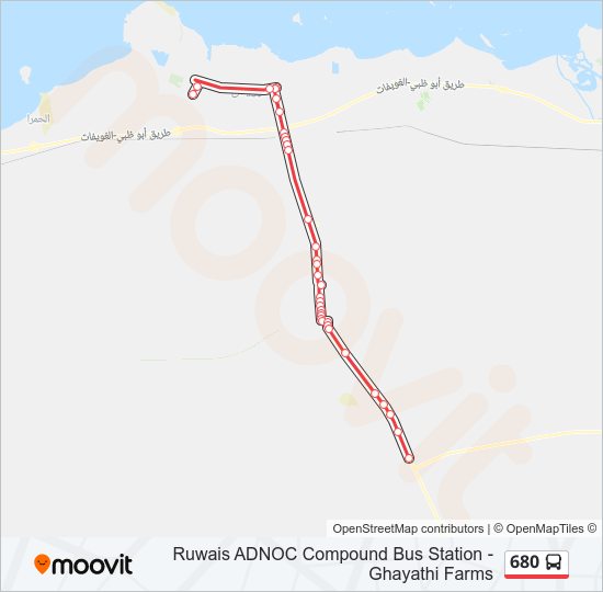 680 Route: Schedules, Stops & Maps - Ruwais Adnoc Compound Bus Station ...