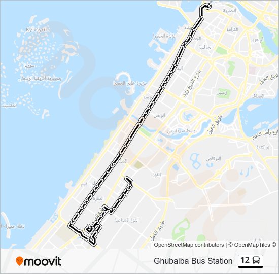 12 Route: Schedules, Stops & Maps - Ghubaiba Bus Station (Updated)