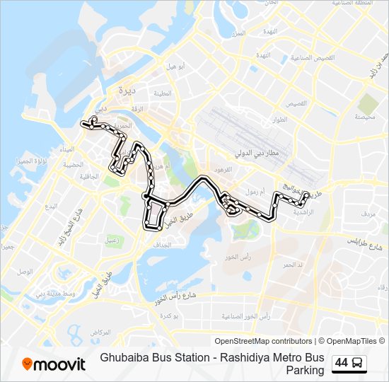 44 Route: Schedules, Stops & Maps - Rashidiya Metro Bus Parking (Updated)