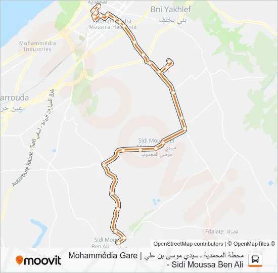 903 Itinéraire: Horaires, Arrêts & Plan - اتجاه المحمدية | Direction ...