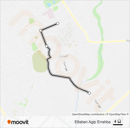 4 Route: Schedules, Stops & Maps - Ettaben Agip Errahba (Updated)