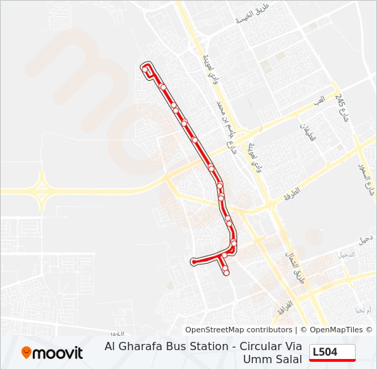 l504 Route: Schedules, Stops & Maps - Al Gharafa Bus Station - Circular ...