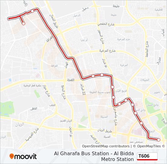 t606 Route: Schedules, Stops & Maps - Al Gharafa Bus Station (Updated)
