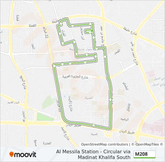 m208 Route: Schedules, Stops & Maps - Al Messila Station - Circular Via ...
