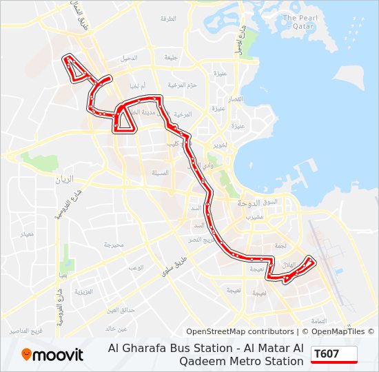 t607 Route: Schedules, Stops & Maps - Al Gharafa Bus Station - Al Matar ...