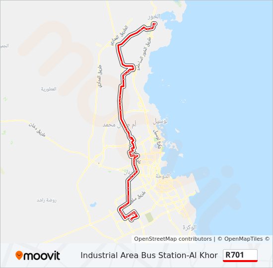 طريقr701: الجداول والمواقف والخرائط - Al Khor (محدث)