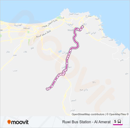 5 Route: Schedules, Stops & Maps - A Tawun Street - Ruwi Bus Station ...