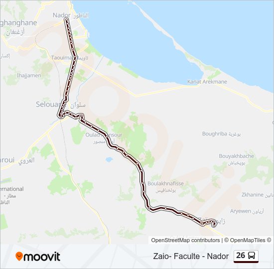 26 Route: Schedules, Stops & Maps - Zaio- Faculte - Nador (Updated)