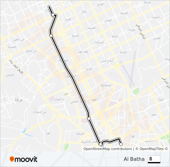 8 Route: Schedules, Stops & Maps - Al Batha (Updated)