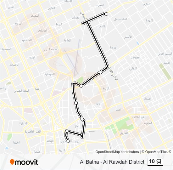 10 Route: Schedules, Stops & Maps - Al Batha (Updated)