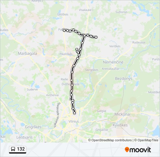 132 Route: Schedules, Stops & Maps - (Updated)