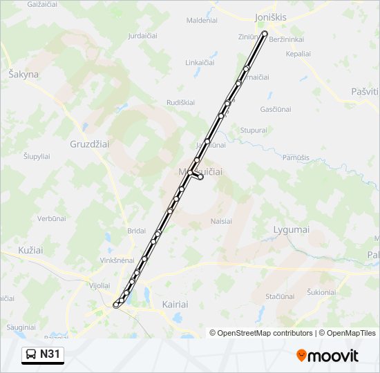 N31 Route: Schedules, Stops & Maps - (Updated)