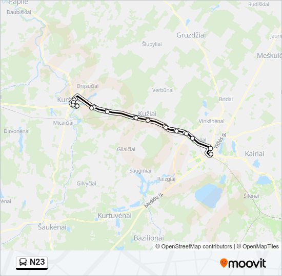 n23 Route: Schedules, Stops & Maps - (Updated)