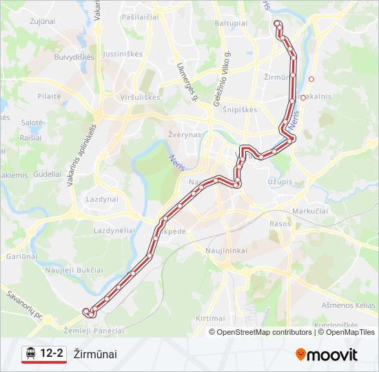122 Route: Schedules, Stops & Maps - Žirmūnai (Updated)