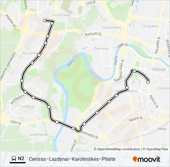 N2 Route: Schedules, Stops & Maps - Centras (Updated)