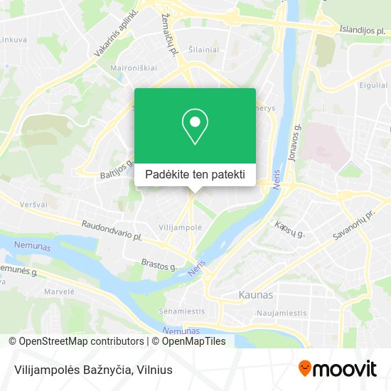 Kaip patekti į Vilijampolės Bažnyčia Vilnius mieste naudojant autobusas?