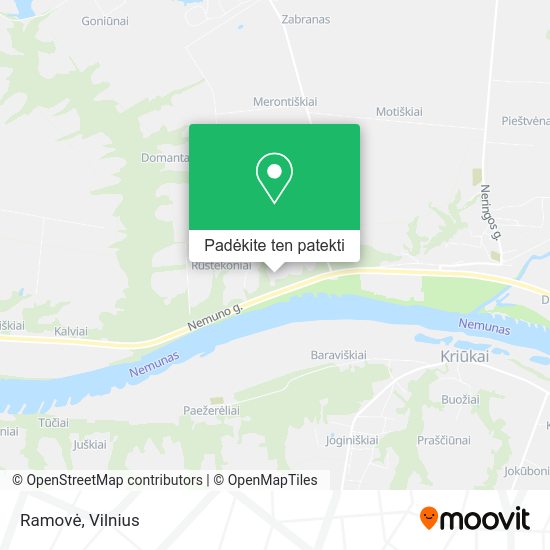 Kaip patekti į Ramovė Vilnius mieste naudojant autobusas?