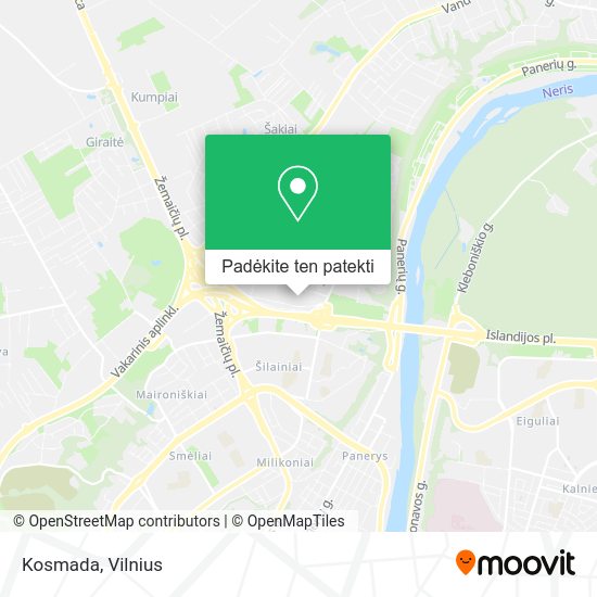 Kaip patekti į Kosmada Vilnius mieste naudojant autobusas?
