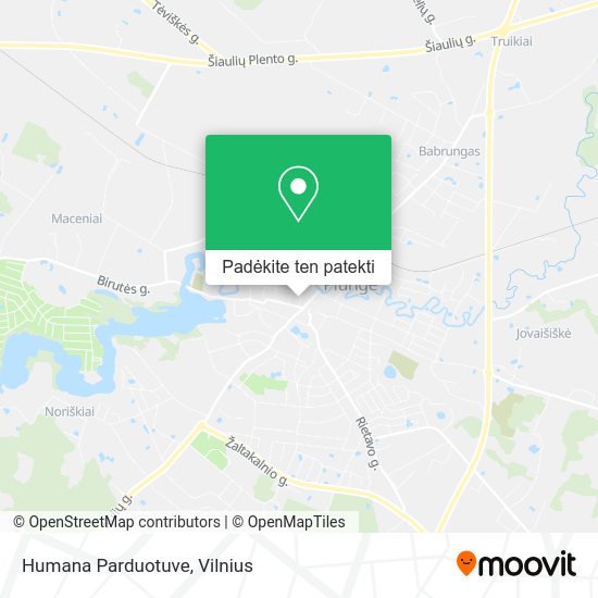 Kaip patekti į Humana Parduotuve Vilnius mieste naudojant autobusas?